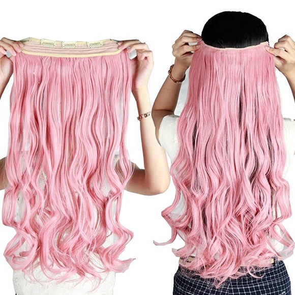 Accessories | 24 Curly Ash Pink 1 Peice 1 Clipins Extensions | Poshmark